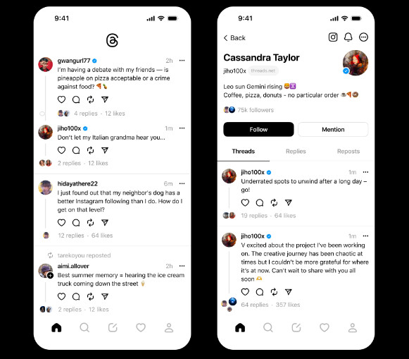스레드 이용자 폭발적 증가, 트위터와 차이점은?